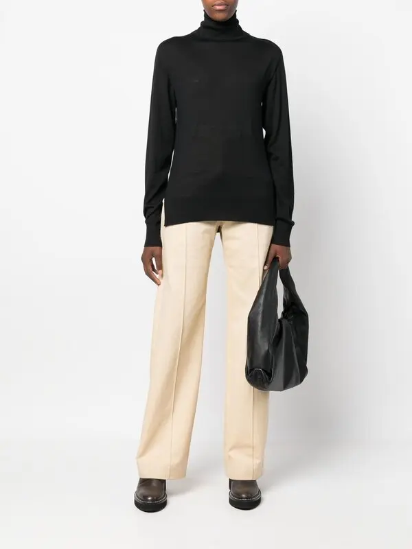 JIL SANDER Roll-neck Long-sleeve Jumper - Black