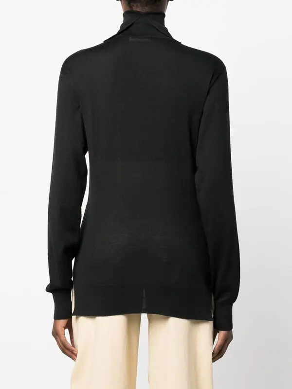 JIL SANDER Roll-neck Long-sleeve Jumper - Black