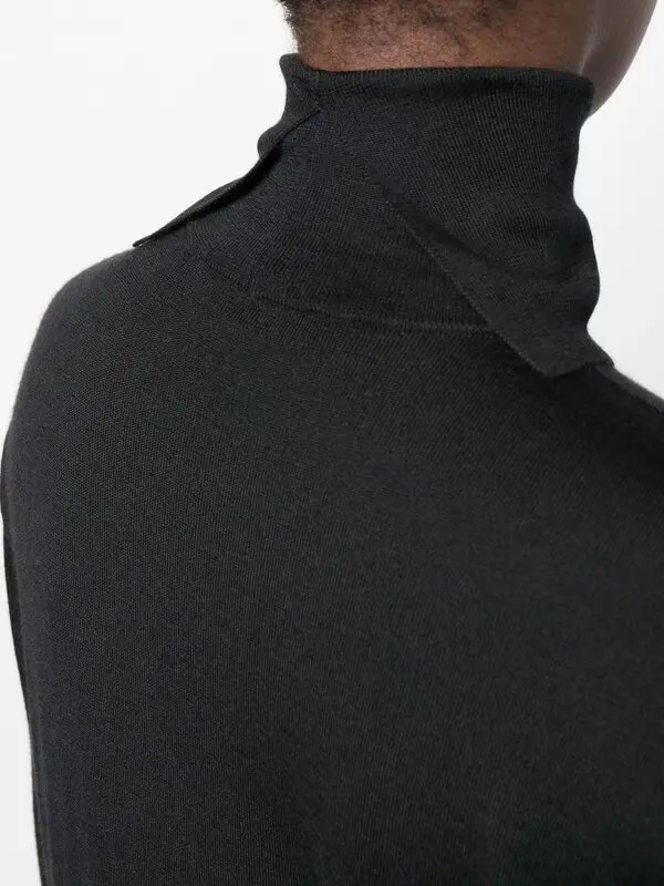 JIL SANDER Roll-neck Long-sleeve Jumper - Black