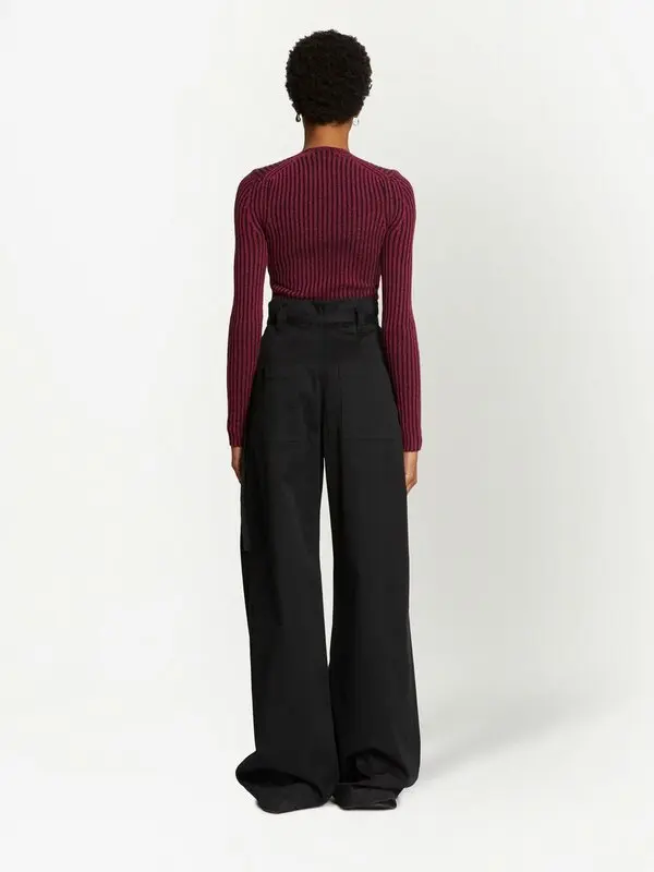 Proenza Schouler White Label Plaited Rib Scoop Neck Jumper - Red