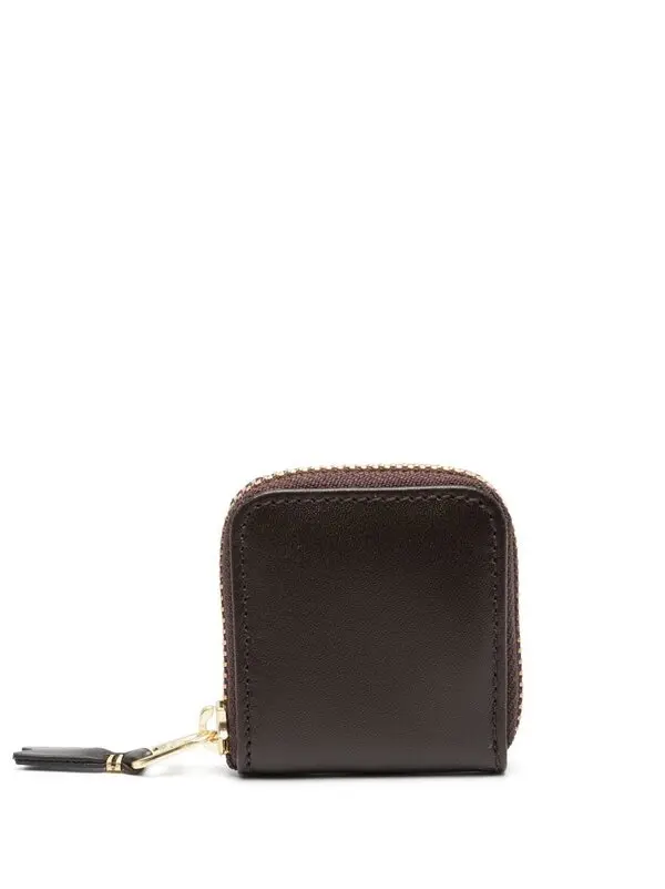 Comme Des Garçons Zipped Leather Wallet - Brown