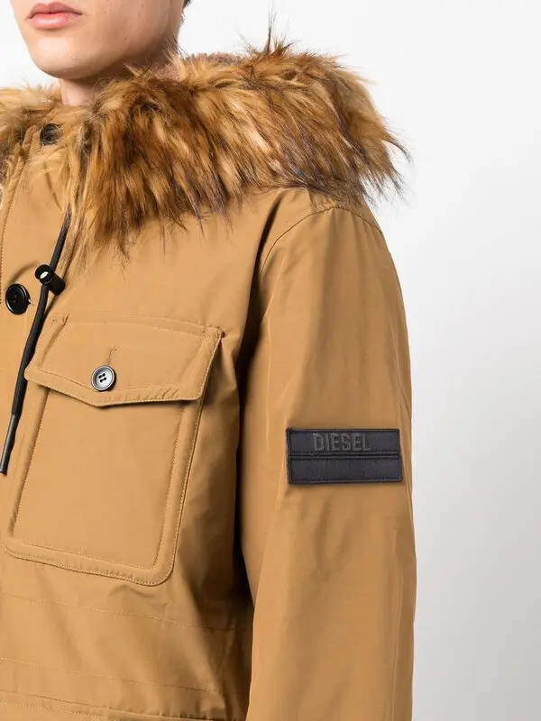 DIESEL W-jorg-nw Hooded Parka Coat