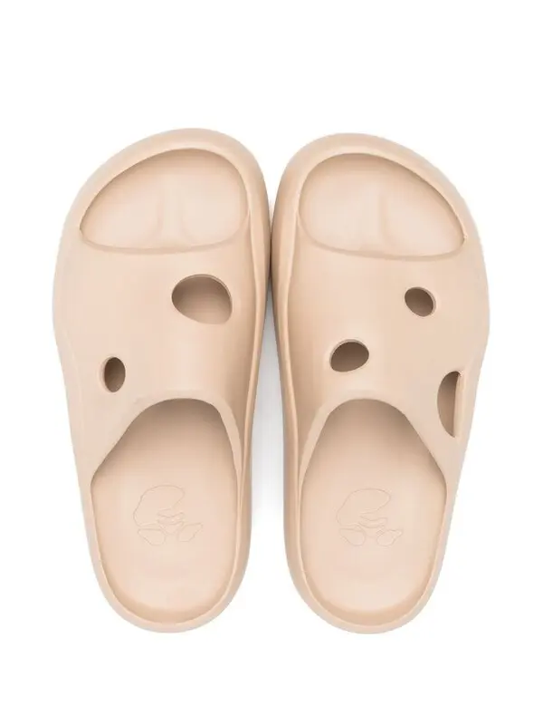 Off-White Meteor Rubber Pool Slides - Neutrals
