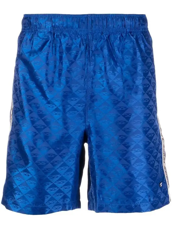 Diesel Logo Track Shorts - Blue