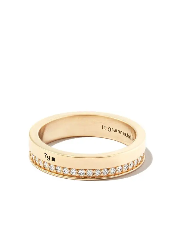 Le Gramme 18kt Yellow 7g Diamond Band Ring