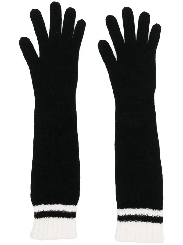 Alberta Ferretti Long Knit Gloves