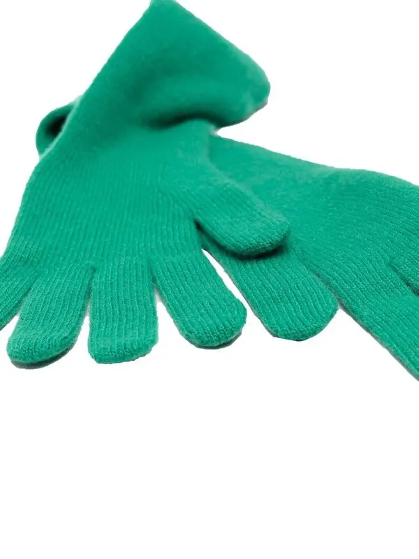 Alberta Ferretti Long Ribbed Knit Gloves