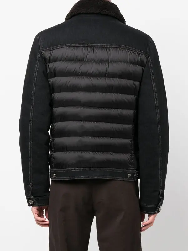 MOORER Button-up Padded Down Jacket - Black