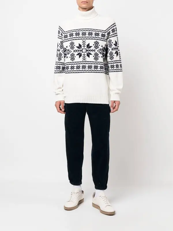 Brunello Cucinelli Cashmere Roll-neck Jumper - White