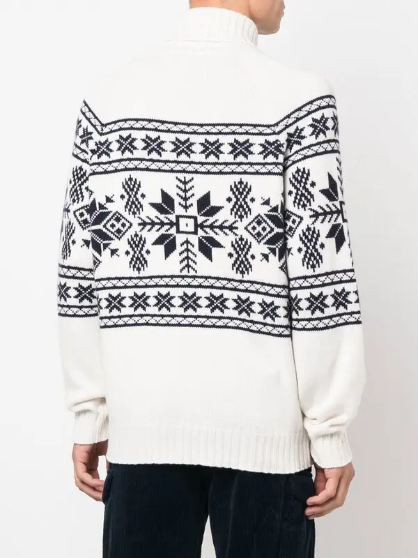 Brunello Cucinelli Cashmere Roll-neck Jumper - White