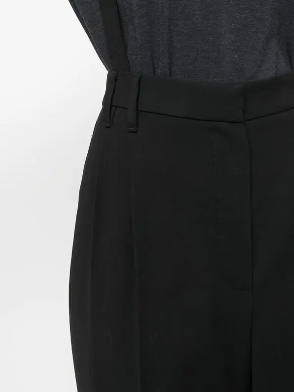 Brunello Cucinelli Cropped Brace-detail Trousers