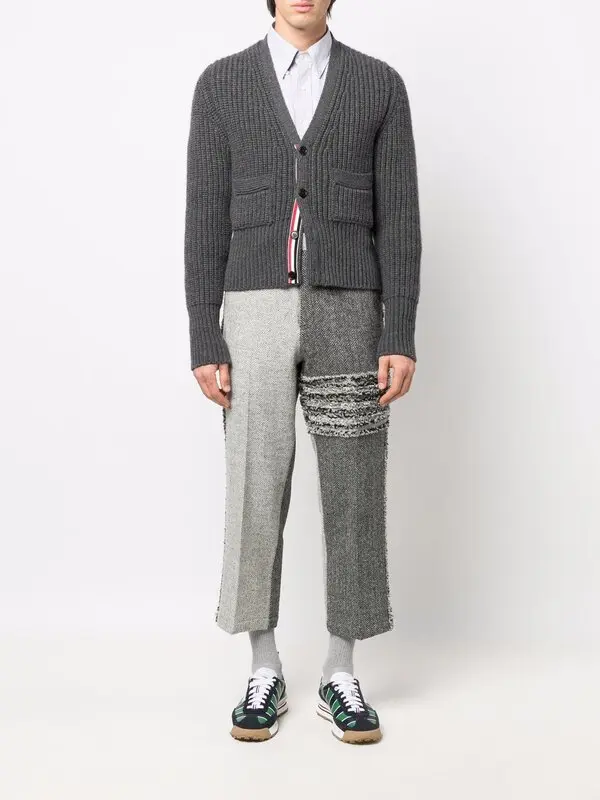 Thom Browne Grosgrain-armband Cotton Shirt - Grey