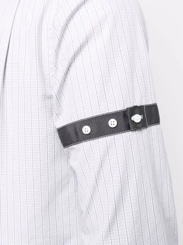 Thom Browne Grosgrain-armband Cotton Shirt - Grey