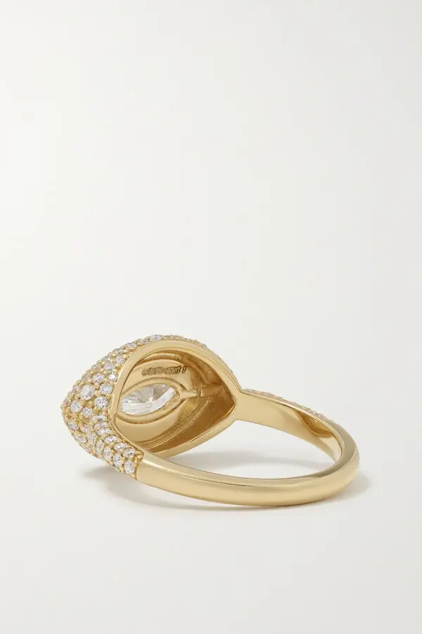 KAMYEN 18-karat Diamond And Enamel Ring