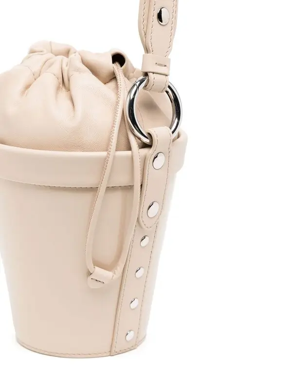MAISON MARGIELA Mini Leather Bucket Bag - Brown