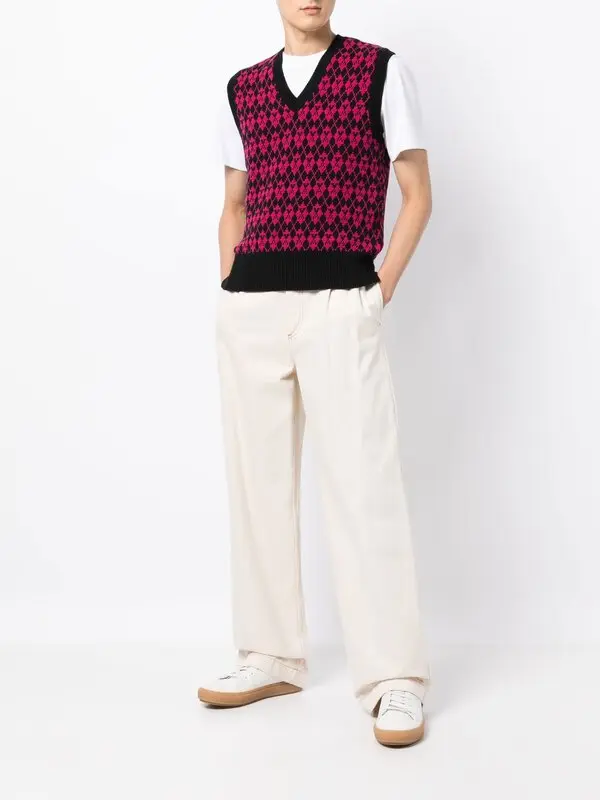 Ami Logo-ebroidered Knitted Vest