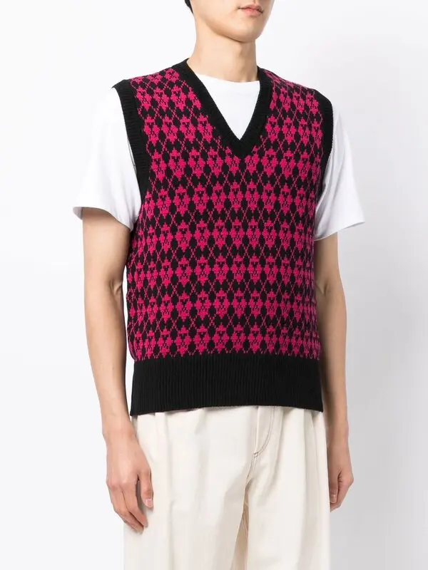 Ami Logo-ebroidered Knitted Vest