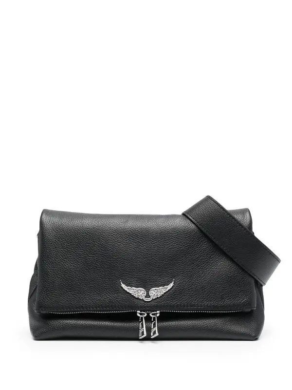 Zadig&Voltaire Leather Shoulder Bag With Logo - Black