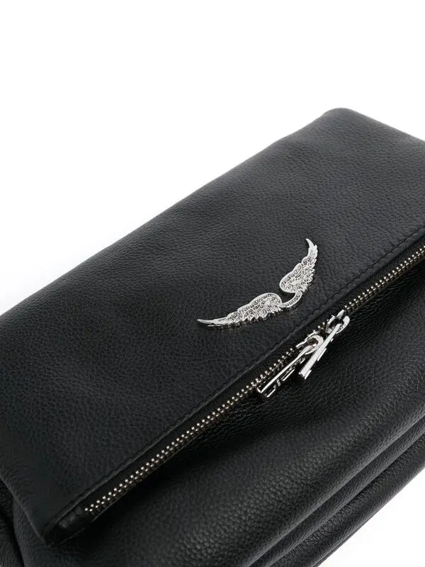 Zadig&Voltaire Leather Shoulder Bag With Logo - Black