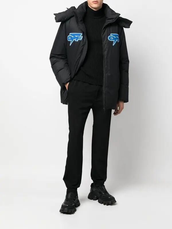 Off-White Logo-patch Padded Short Jacket