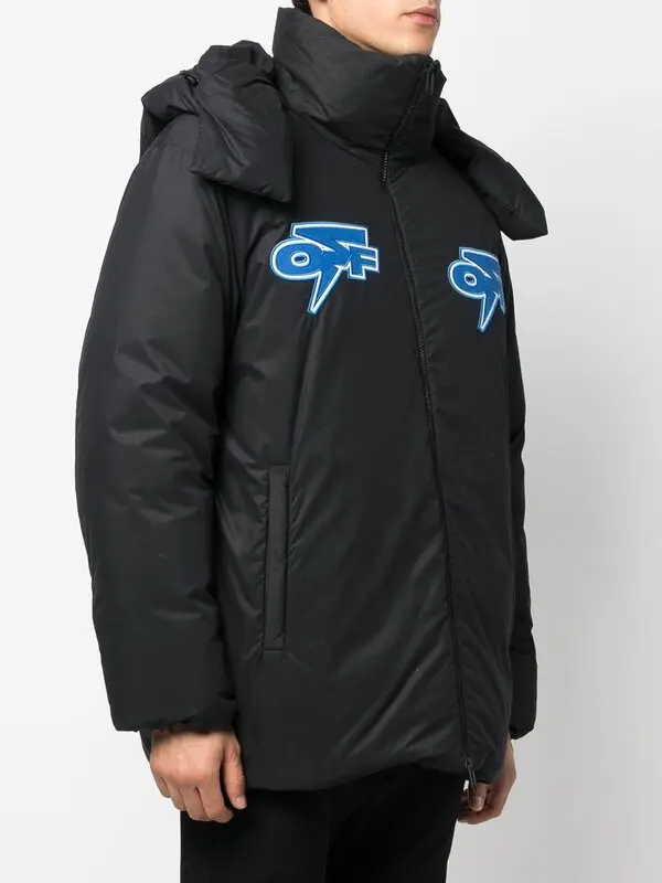 Off-White Logo-patch Padded Short Jacket