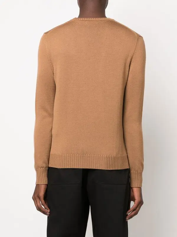 BALLANTYNE Crew Neck Wool Sweatshirt - Neutrals