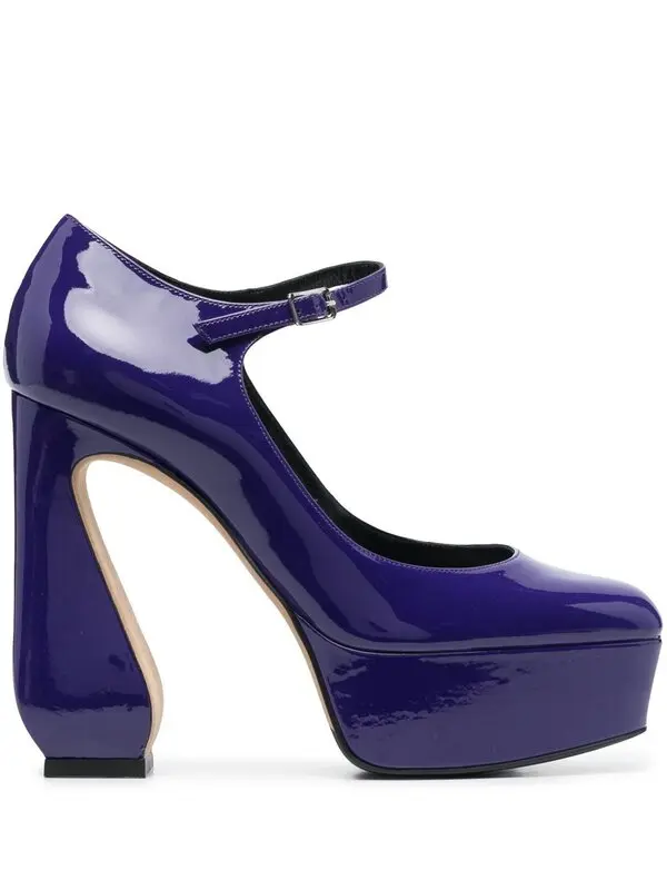 SERGIO ROSSI Platform Pumps - Purple