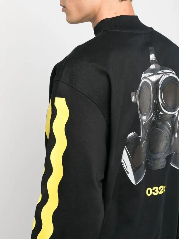 032C Graphic Print Long Sleeve Sweatshirt