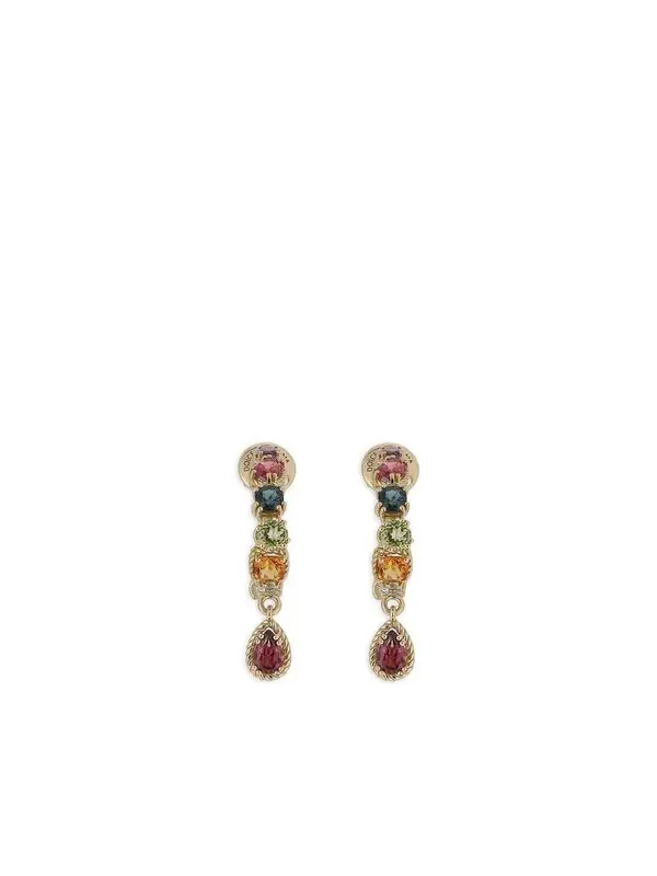 Dolce & Gabbana 18kt Yellow Gemstone Drop Earrings - Gold