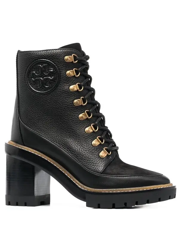 Tory Burch 100mm Lace-Up Leather Boots In Black - 63% Off  display picture 2