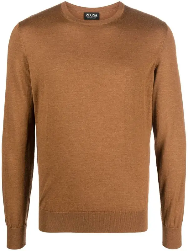 Zegna Cashmere-silk Jumper - Brown