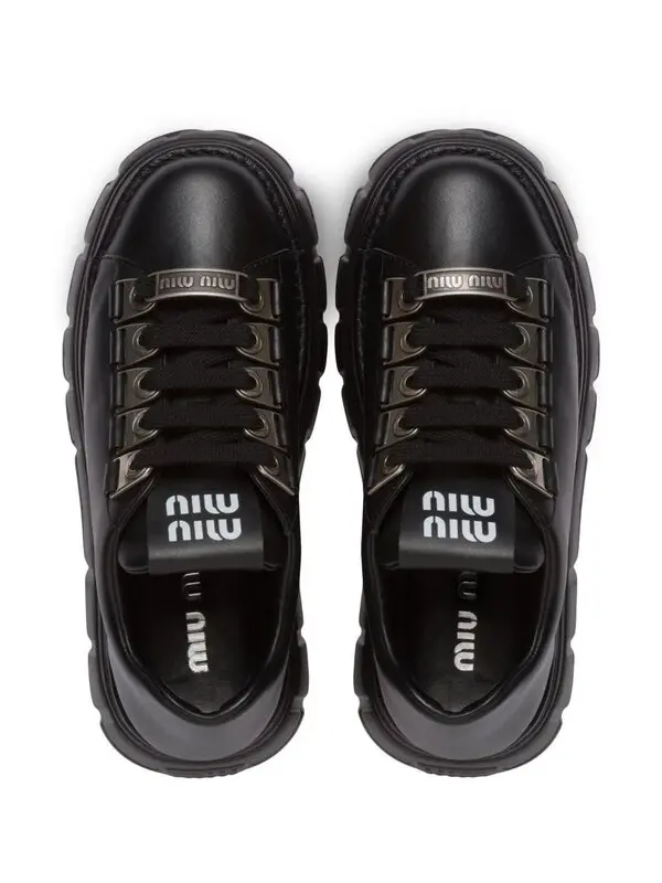 Miu Miu Lace-up Platform Sneakers