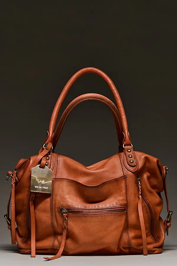 Free People We The Free Emerson Leather Tote Bag - Copper