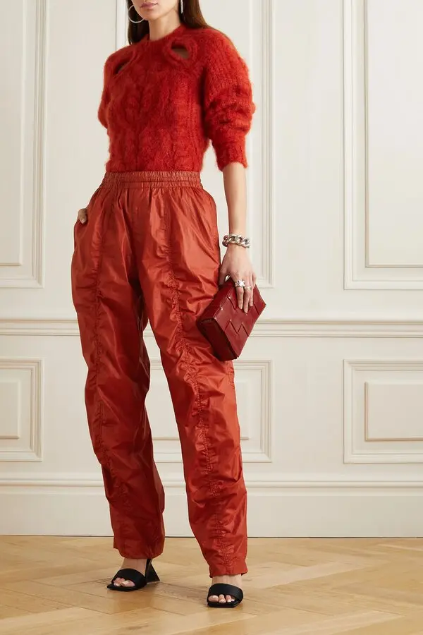 Isabel Marant Kimbra Cotton-shell Straight-leg Track Pants