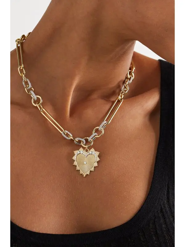FOUNDRAE Love 18-karat Diamond Necklace