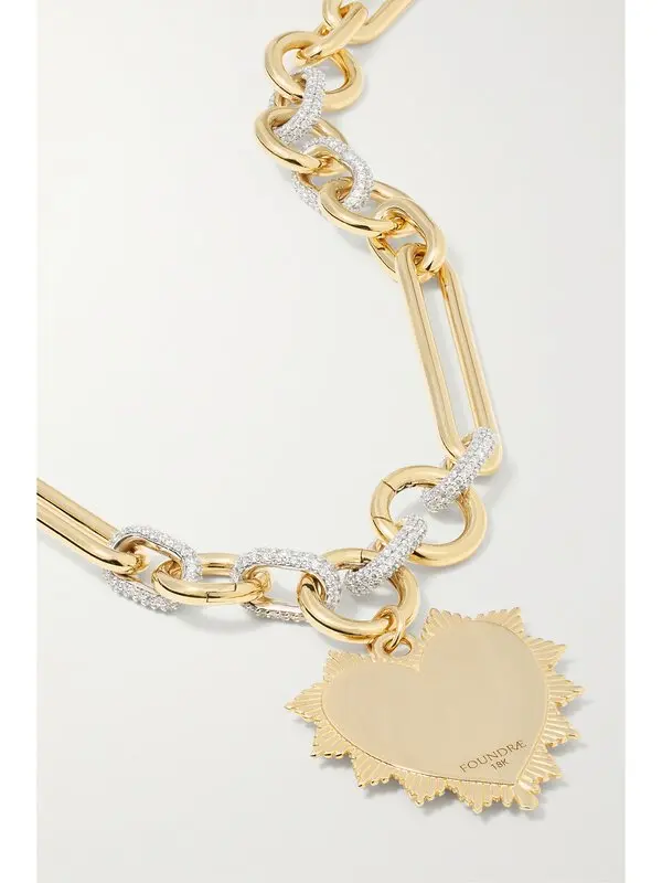 FOUNDRAE Love 18-karat Diamond Necklace