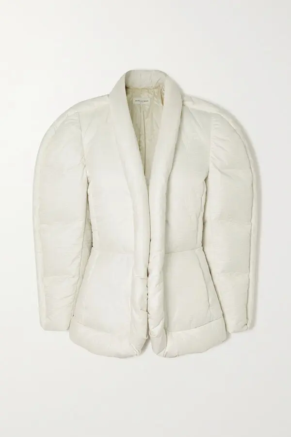 Dries Van Noten Padded Shell Jacket In White - 70% Off | Editorialist