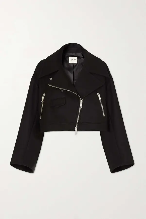 Khaite Gelman Cropped Wool-blend Jacket