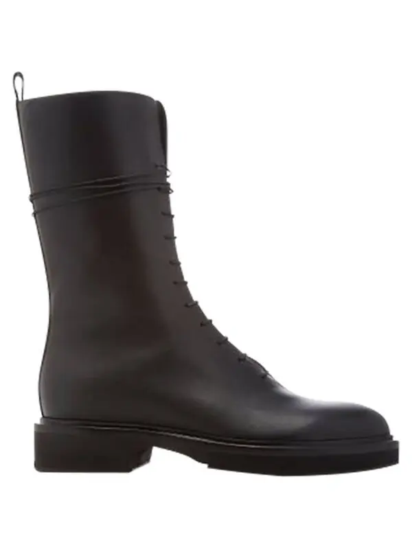 Khaite Conley Lace-up Leather Combat Boots