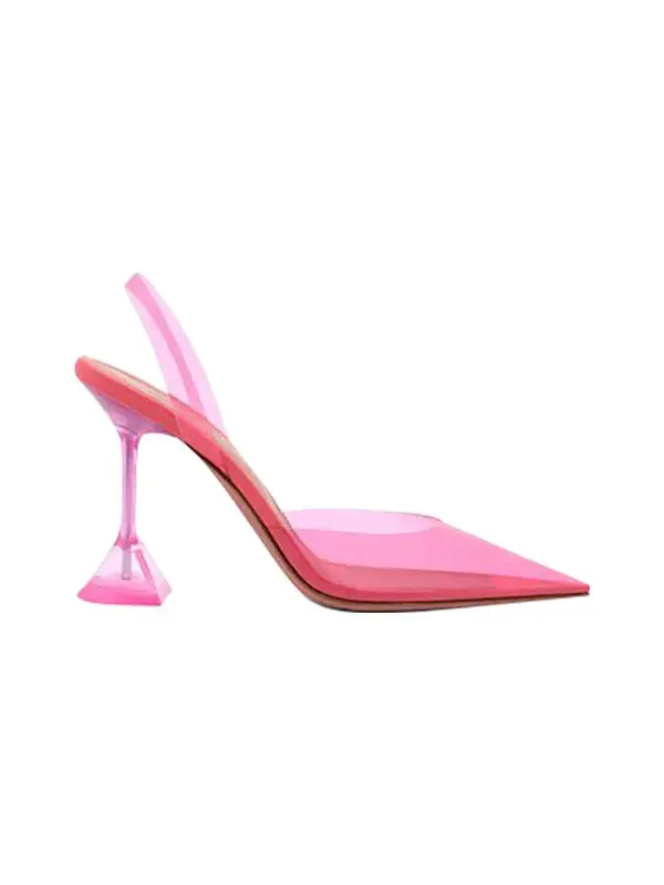 Amina Muaddi Holli Pvc Slingback Pumps