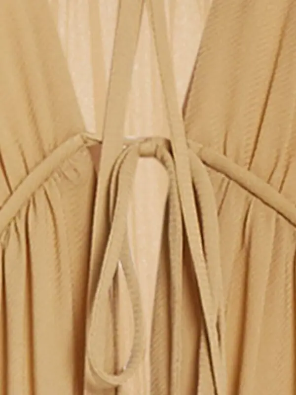 Tove Flores Pleated Georgette Silk Dress