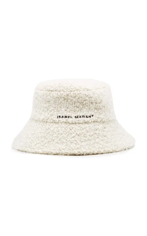Isabel Marant Denji Logo-embroidered Sherpa Bucket Hat