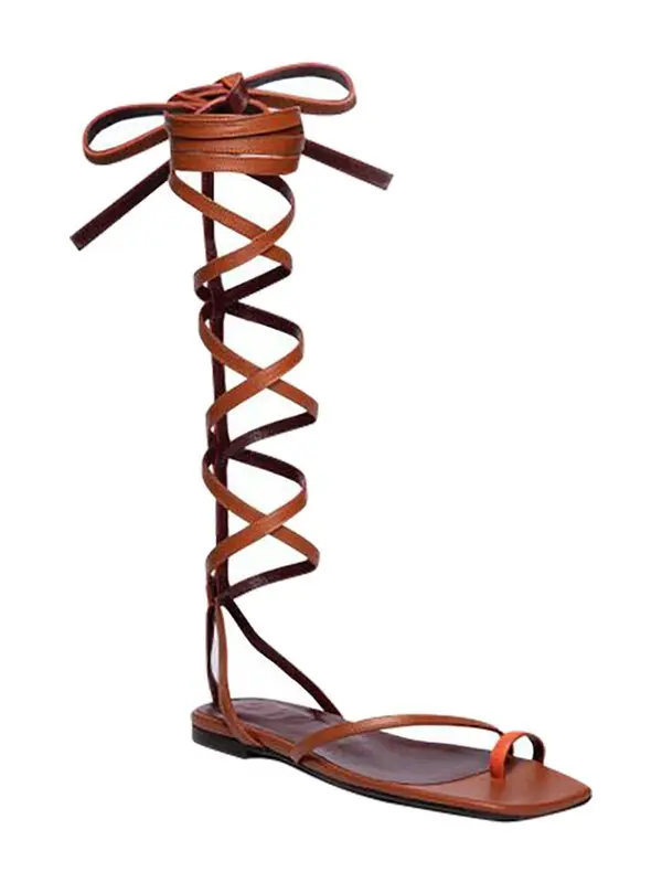 Staud Nicola Leather Gladiator Sandals