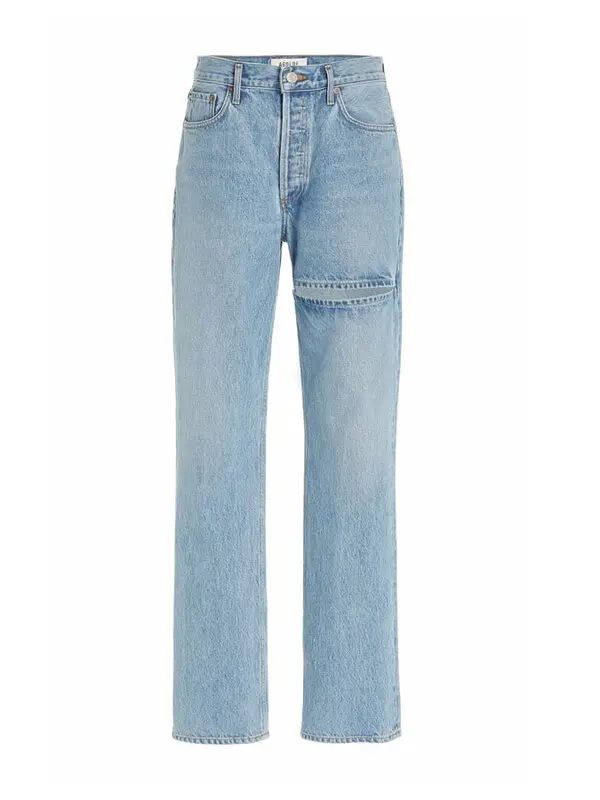 AGOLDE Lana Cutout Rigid Mid-rise Straight-leg Jeans