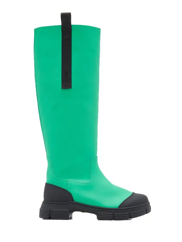 GANNI Country Rubber Knee Boots