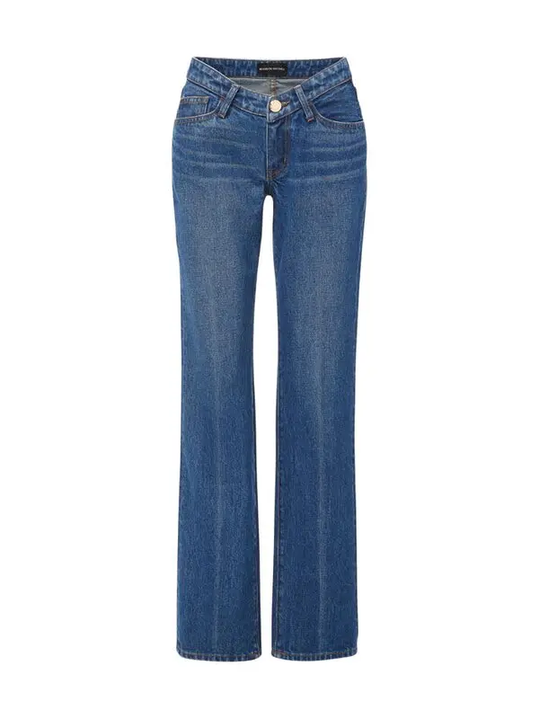 Brandon Maxwell Scoop-waisted Straight-leg Jeans