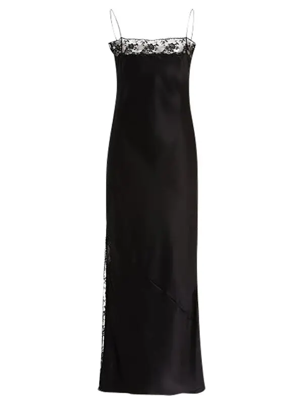 SIR. Willa Lace-trimmed Silk Midi Dress