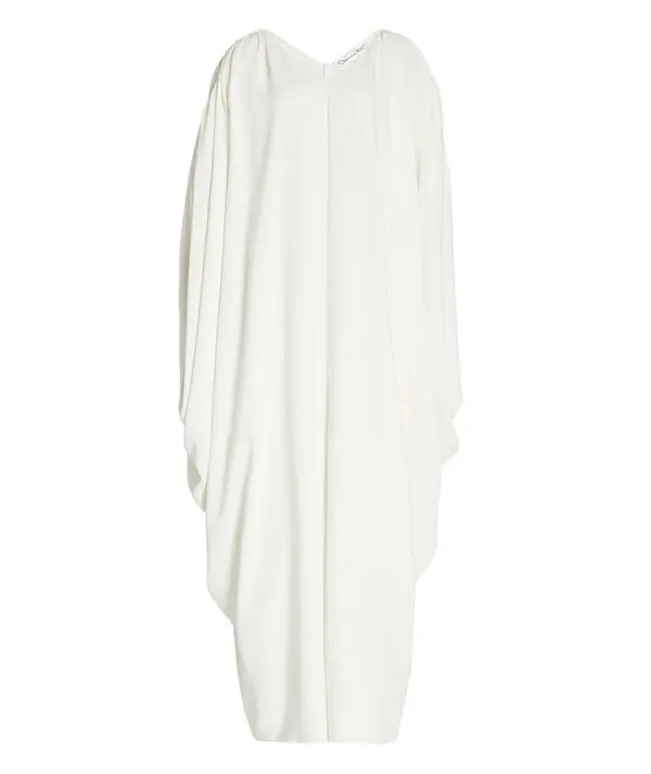 OSCAR DE LA RENTA Ruched Stretch-silk Caftan