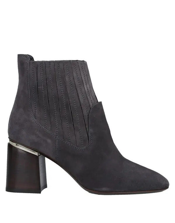 TOD'S Ankle Boots In Leather And Suede - Grey