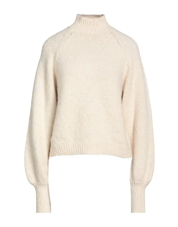 Maje Turtleneck Knit Top - White